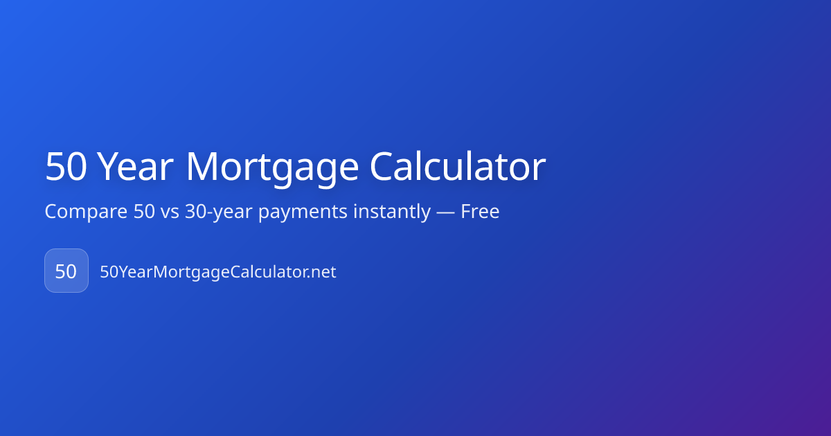 Fixed-Rate 50-Year Mortgage Calculator & Amortization Schedule – Will ...